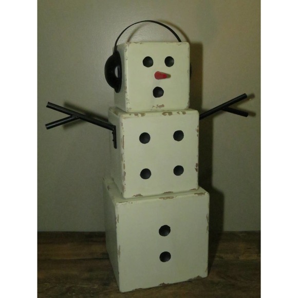 Holiday | Country Door Wood Block Stacking Snowman New | Poshmark